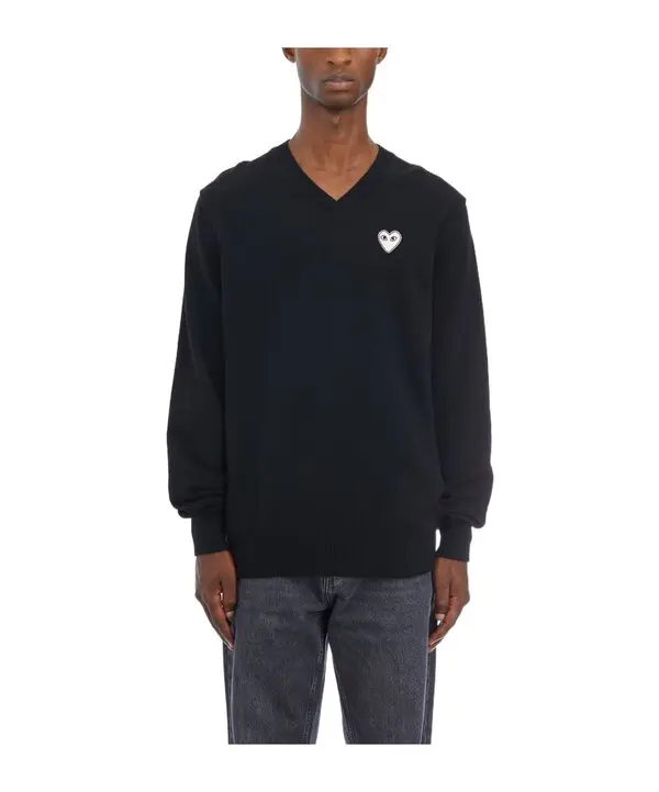 Play Comme Des Garcon Long-sleeve Sweatshirt - Black