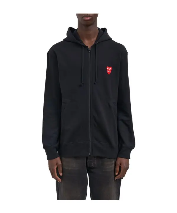 Play Comme Des Garcon Logo Zip-up Hoodie