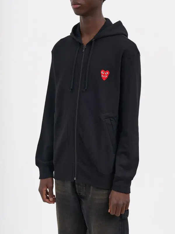 Play Comme Des Garcon Logo Zip-up Hoodie