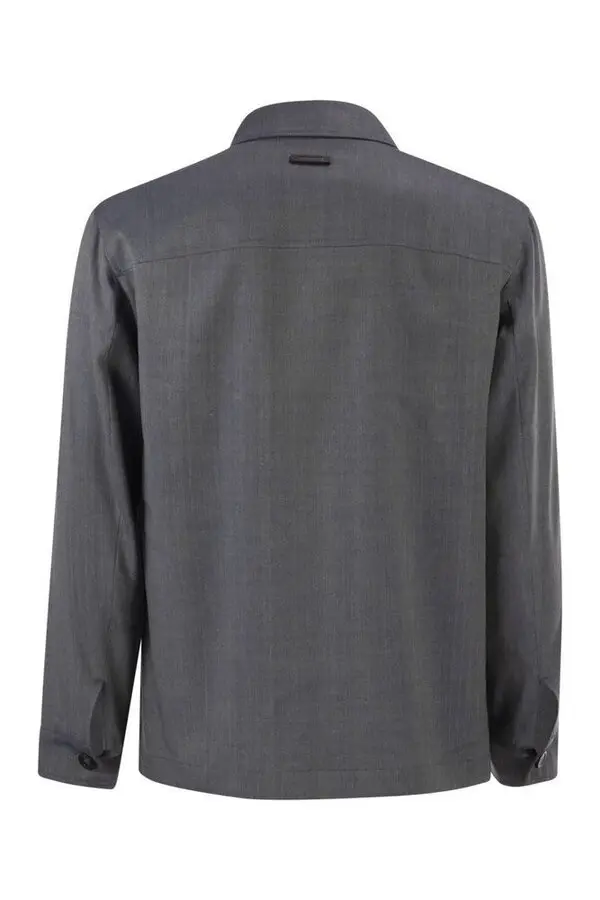 Peserico Button-front Long-sleeve Casual Jacket