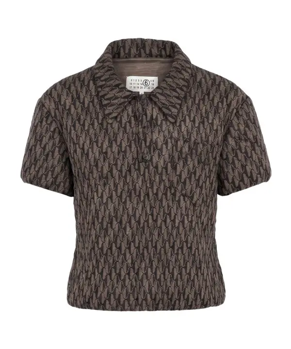 MAISON MARGIELA Two-tone Wool Knit Short Sleeve - No