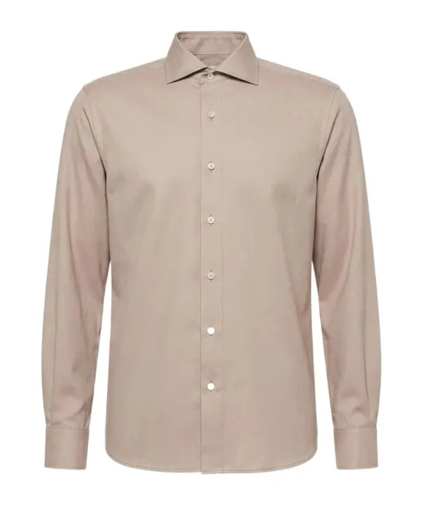 Peserico Long Sleeved Curved Hem Shirt