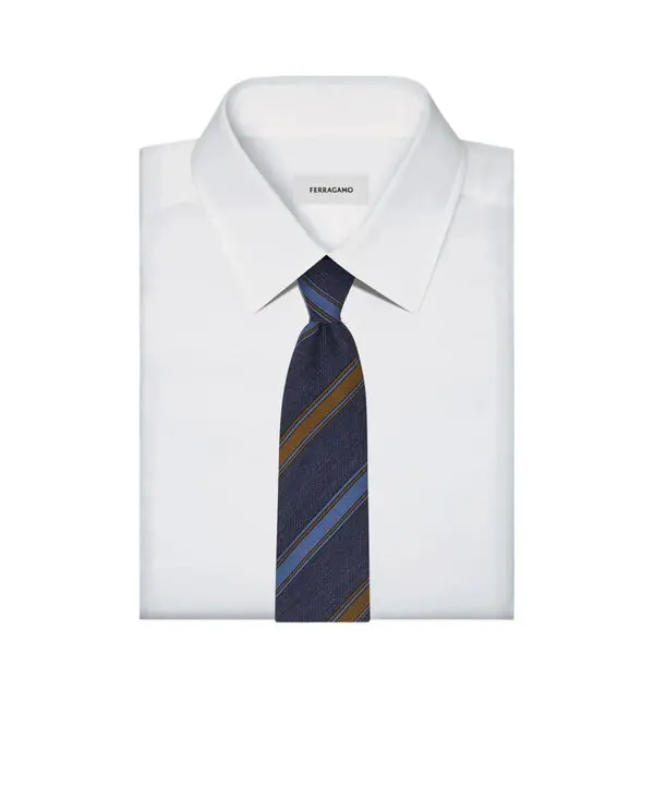 FERRAGAMO Regimental Jacquard Tie