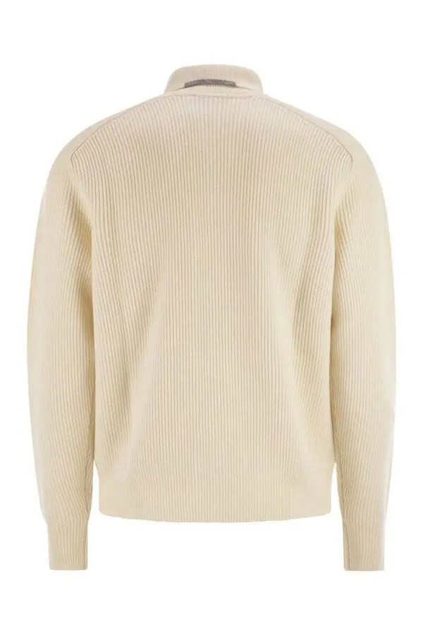Peserico Button-front Long-sleeve Knit Top