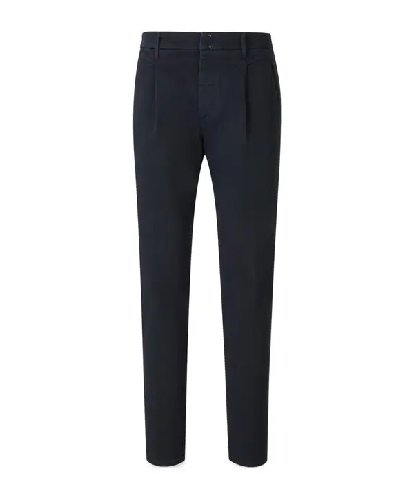 Incotex Blue Division Pleated Trousers - Navy Blue