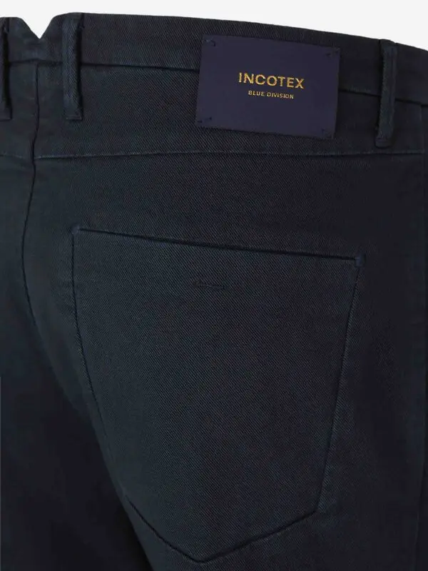 Incotex Blue Division Pleated Trousers - Navy Blue