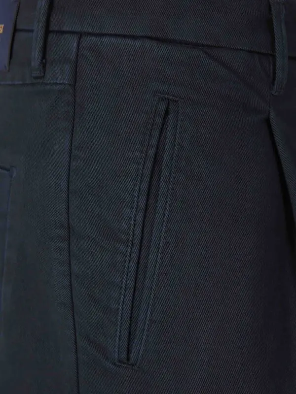 Incotex Blue Division Pleated Trousers - Navy Blue