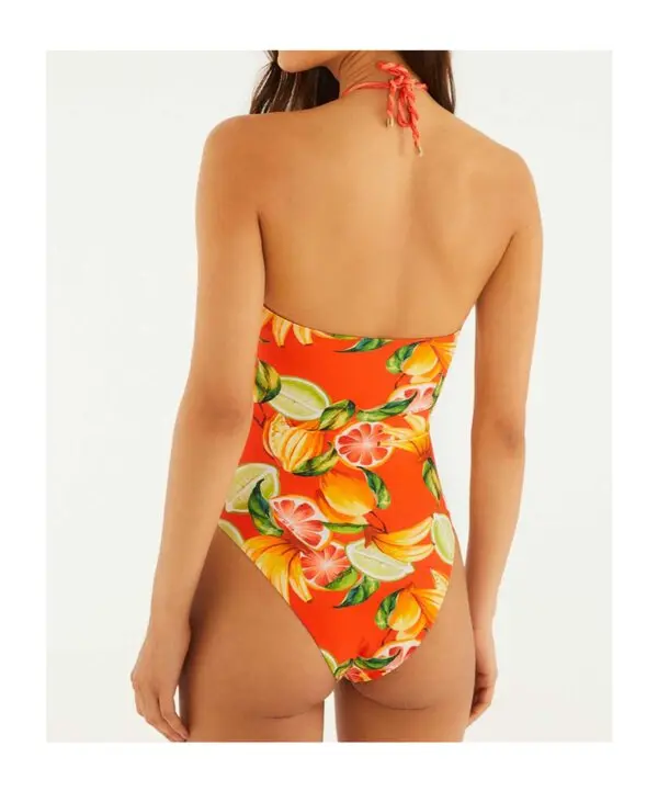 Farm Rio Fruit-print Cutout Swimsuit