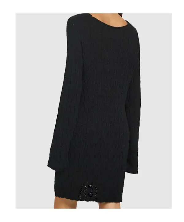 Loulou De Saison Knitted Long-sleeved Dress - Black
