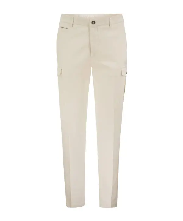 Peserico Multi-pocket Casual Trousers - White