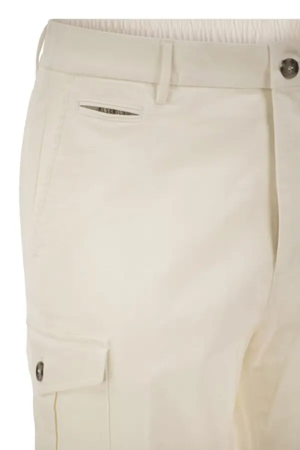 Peserico Multi-pocket Casual Trousers - White