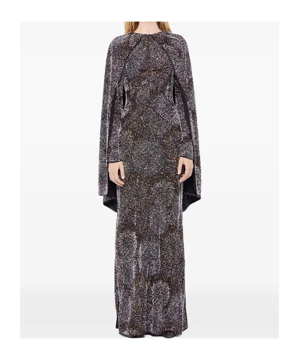 Rabanne Long-sleeve Pearl Crepe Dress