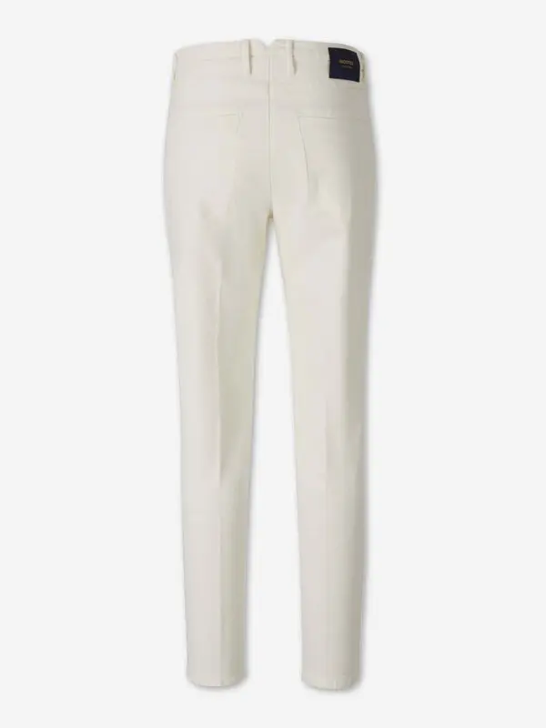 Incotex Pleated Straight-leg Trousers - Ivory White