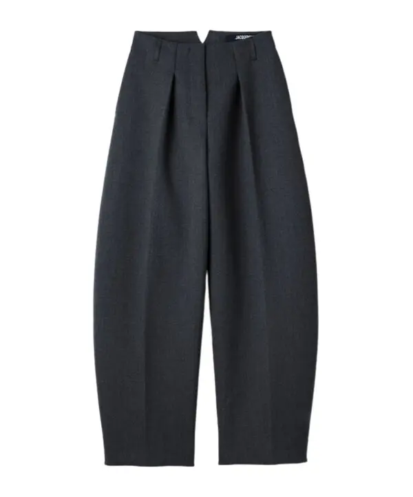 Jacquemus Curved-leg Trousers - Dark Gray
