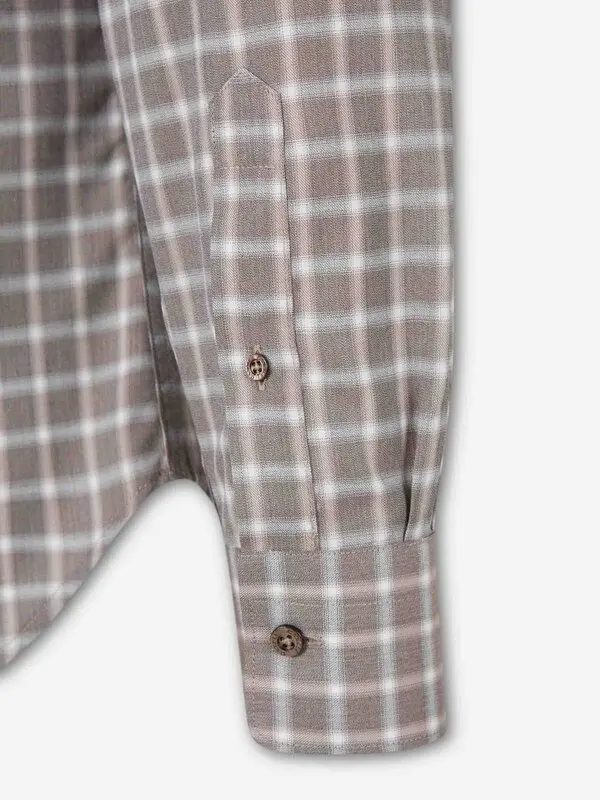 Canali Cotton Plaid Shirt