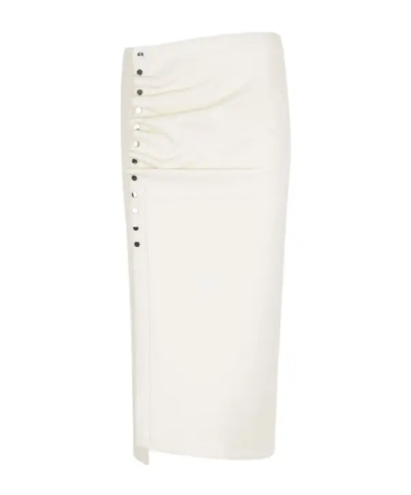 Rabanne Gathered Detailed Midi Skirt
