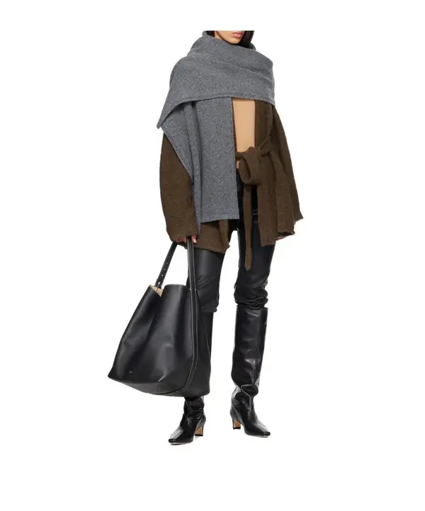 RÓHE Solid-color Scarf - Charcoal-grey