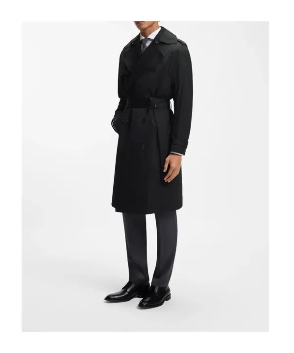Hugo Boss Belted Double-breasted Coat