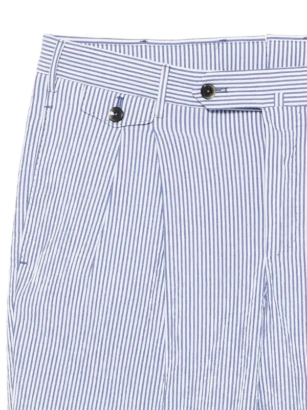 PT TORINO Striped Seersucker Shorts