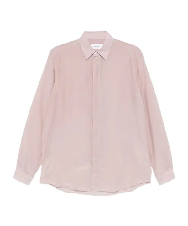 LARDINI Concealed-placket Long-sleeve Shirt