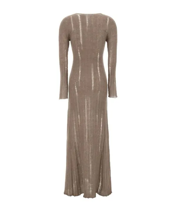 Fabiana Filippi Distressed Long Knitted Dress