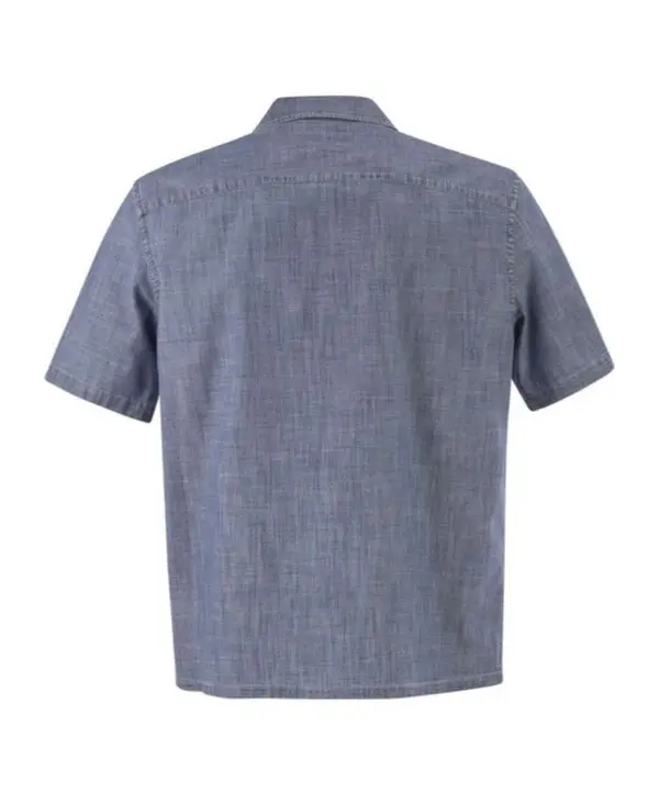 Peserico Lightweight Denim Short-sleeve Shirt - Blue