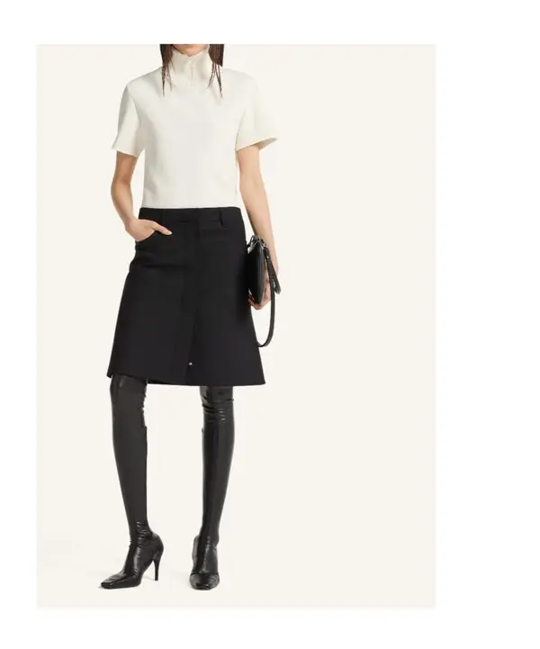 COURREGES Stretch-twill Snap-button Mini Skirt