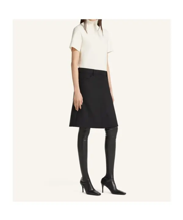 COURREGES Stretch-twill Snap-button Mini Skirt