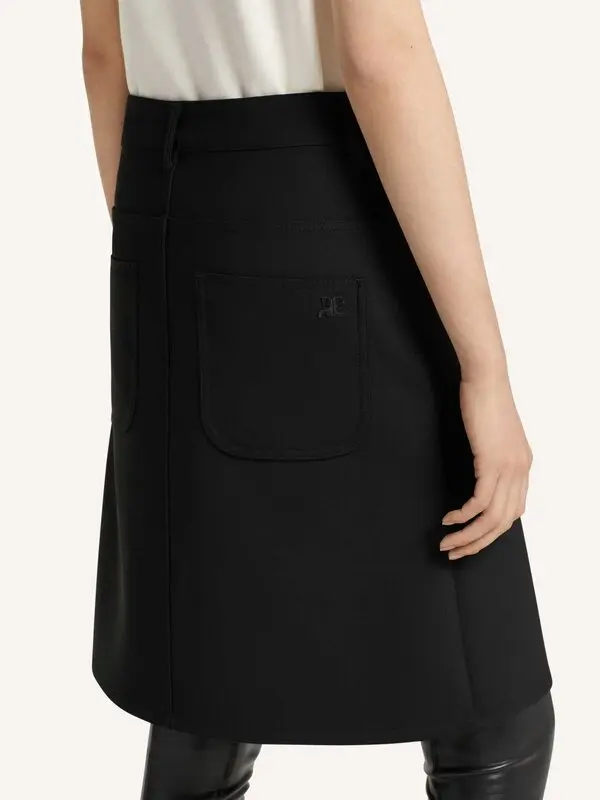 COURREGES Stretch-twill Snap-button Mini Skirt
