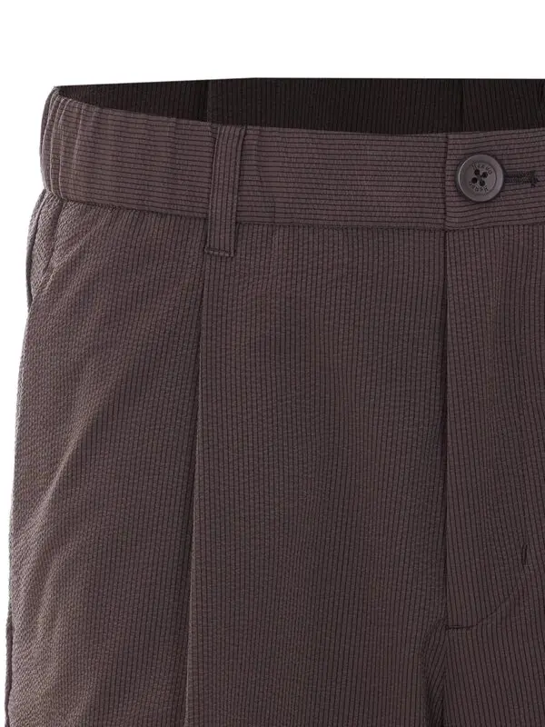 Herno Pleated Shorts - Brown