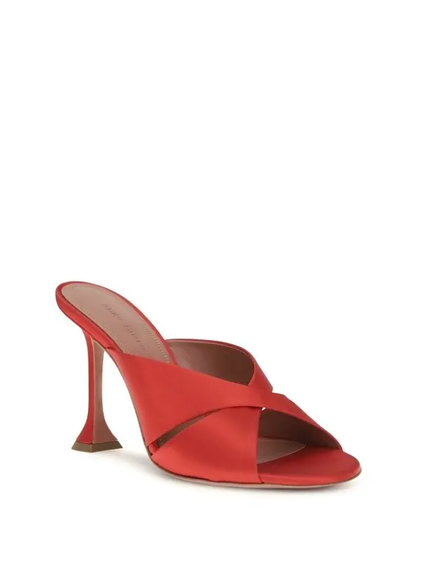 Amina Muaddi Open-toe High-heeled Sandals - Red