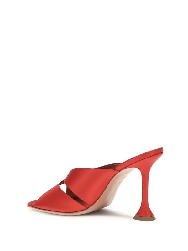 Amina Muaddi Open-toe High-heeled Sandals - Red