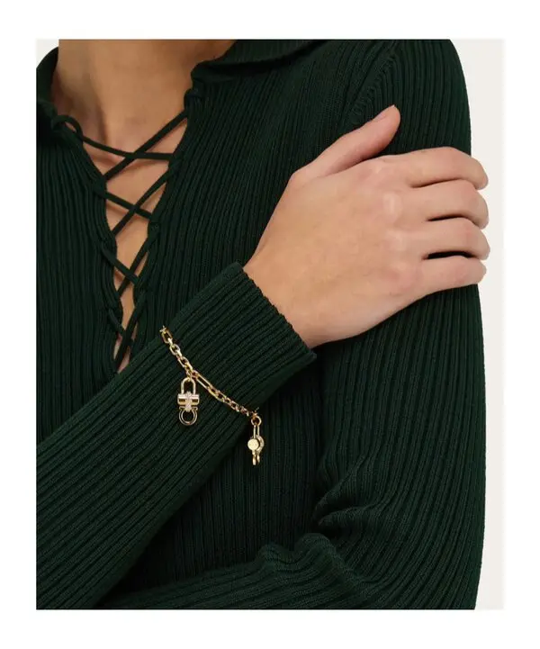 FERRAGAMO Padlock Charm Bracelet