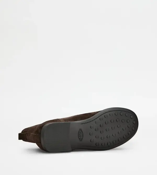 TOD'S Chealsea Boots In Suede - Brown