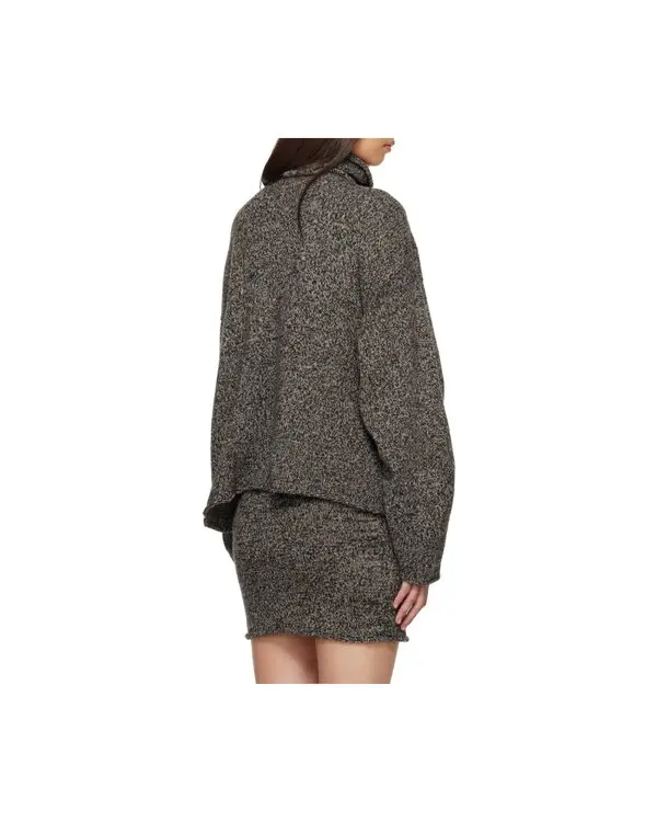 BASERANGE Long-sleeve High-neck Knit Top - No