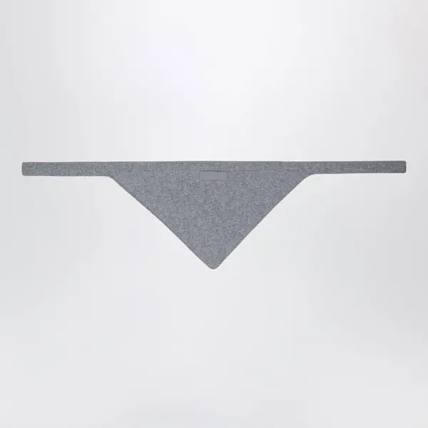 Jacquemus Dark Grey Gros Grain Scarf In Alpaca Blend - Gray