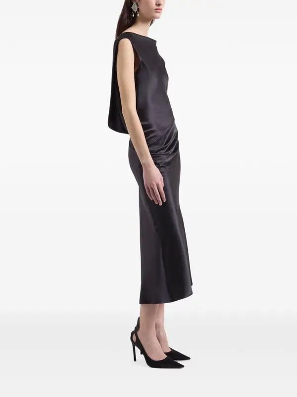 Nina Ricci Asymmetrical Draped Midi Dress