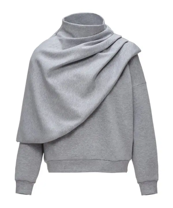Magda Butrym Draped Panel Sweatshirt - Grey