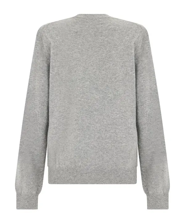 Play Comme Des Garcon Comme Des Garçons Play Heart Logo V-neck Knitted Sweater