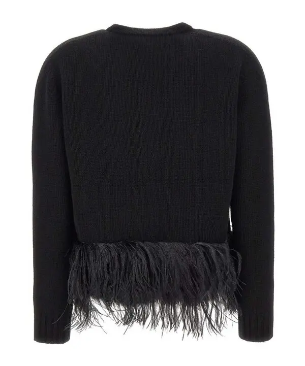 Fabiana Filippi Feather-trim Cardigan