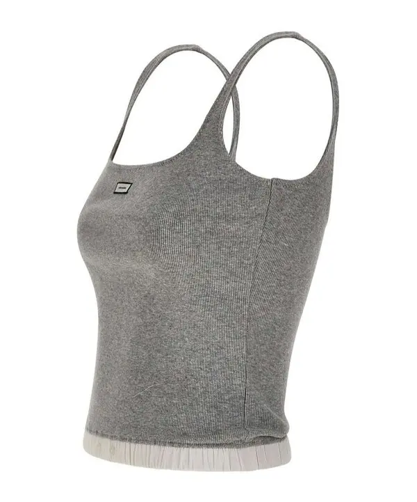 ENTIRE STUDIOS Cropped Ribbed Knitted Top