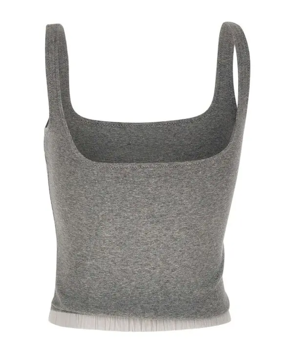 ENTIRE STUDIOS Cropped Ribbed Knitted Top