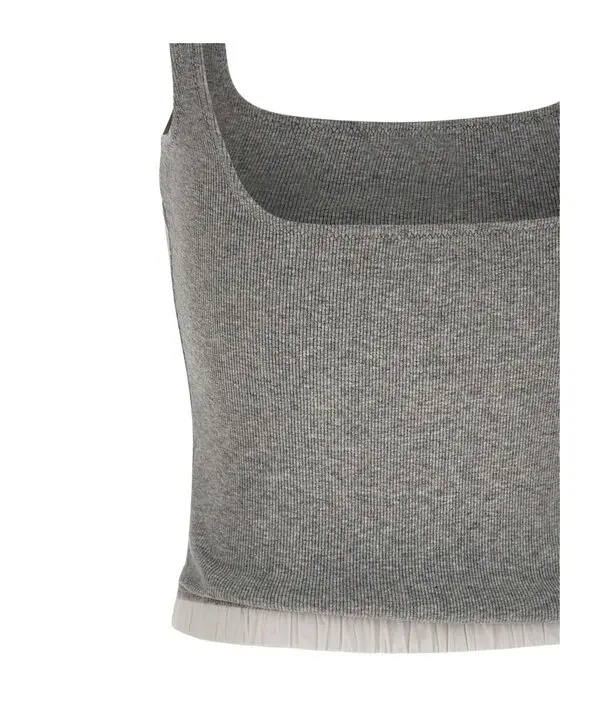 ENTIRE STUDIOS Cropped Ribbed Knitted Top