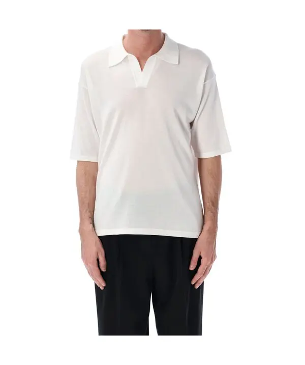 ROBERTO COLLINA Relaxed Knit Polo Shirt