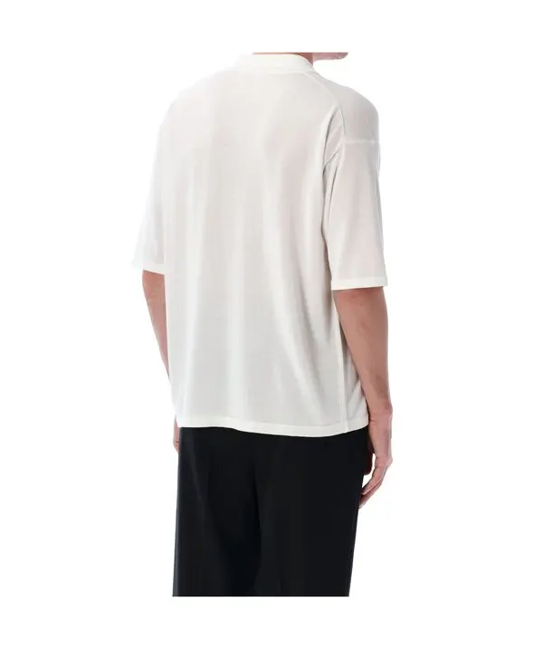 ROBERTO COLLINA Relaxed Knit Polo Shirt