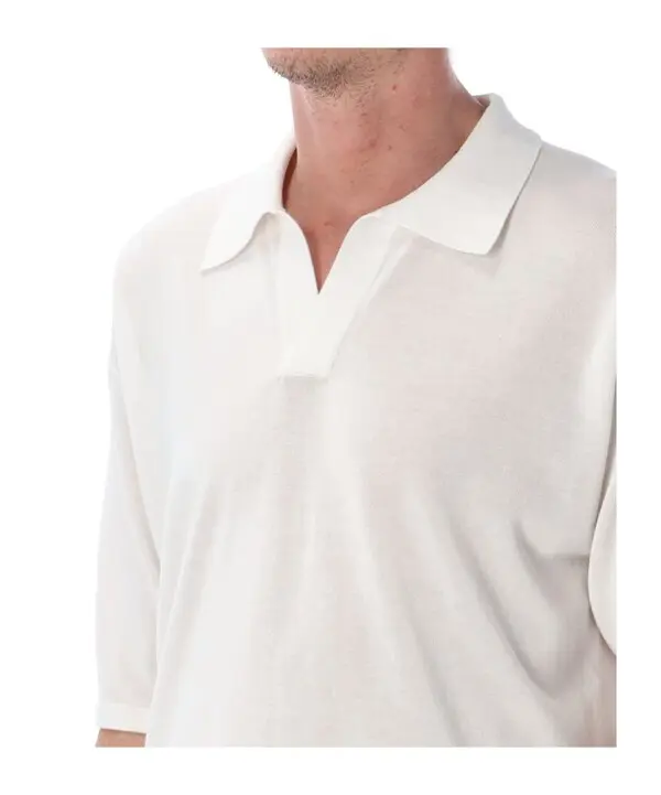 ROBERTO COLLINA Relaxed Knit Polo Shirt