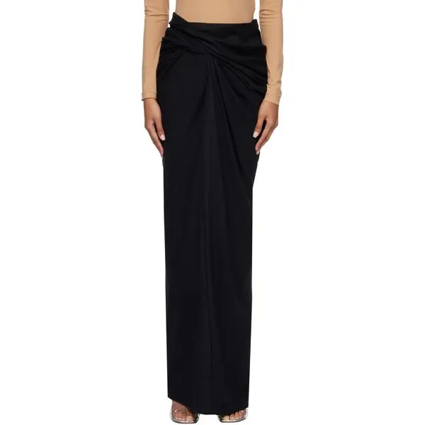 ENTIRE STUDIOS Interlock Twist-detail Draped Maxi Skirt
