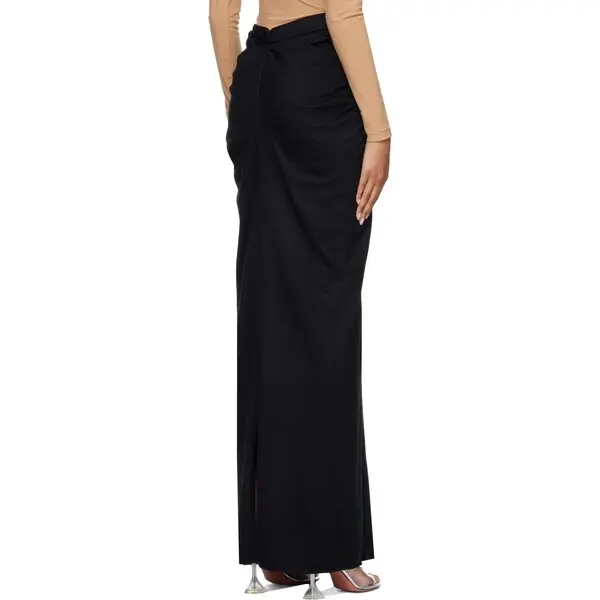 ENTIRE STUDIOS Interlock Twist-detail Draped Maxi Skirt