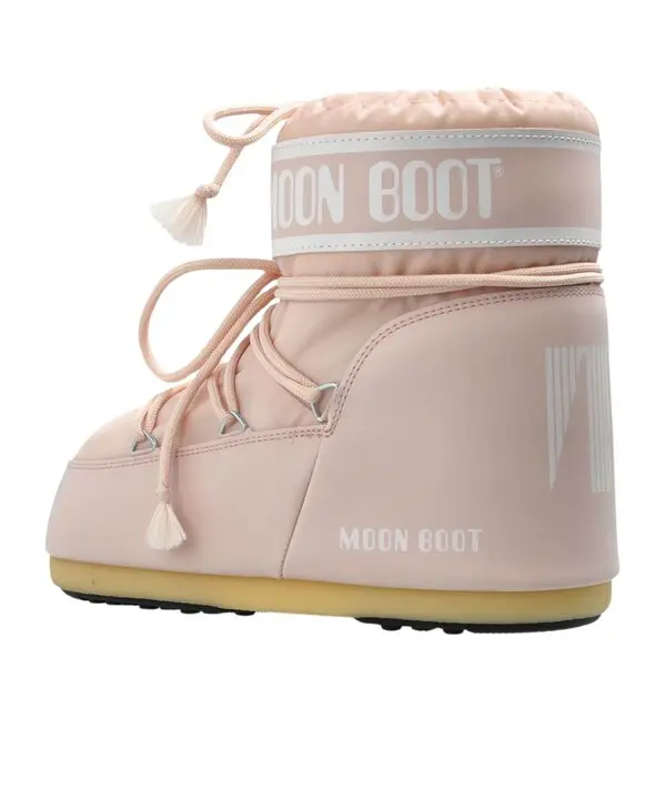 Moon Boot Icon Logo Printed Lace-up Boots - Pink