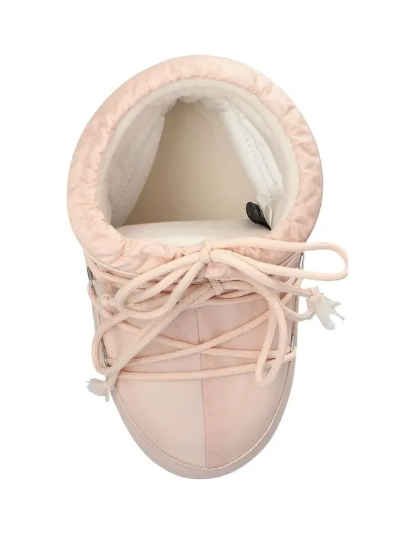 Moon Boot Icon Logo Printed Lace-up Boots - Pink